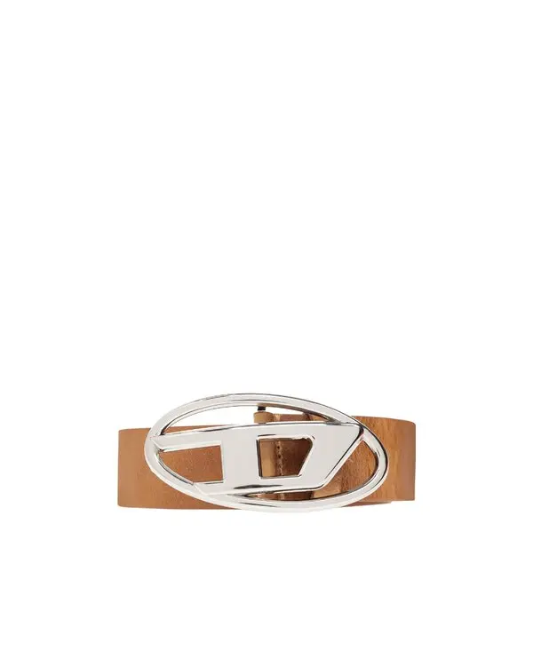 DIESEL® Logo Buckle Leather Belt - Multicolor