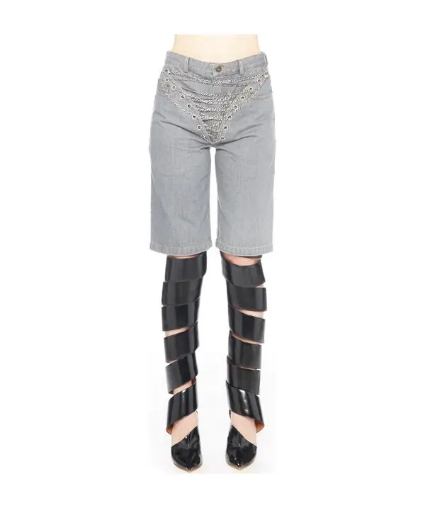 Y/project Front Cross-chain Trim Shorts