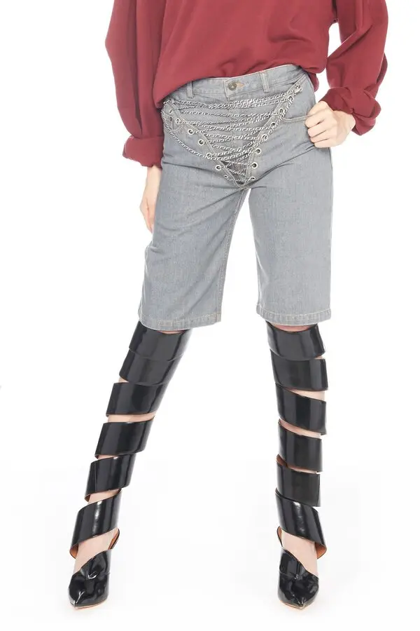 Y/project Front Cross-chain Trim Shorts