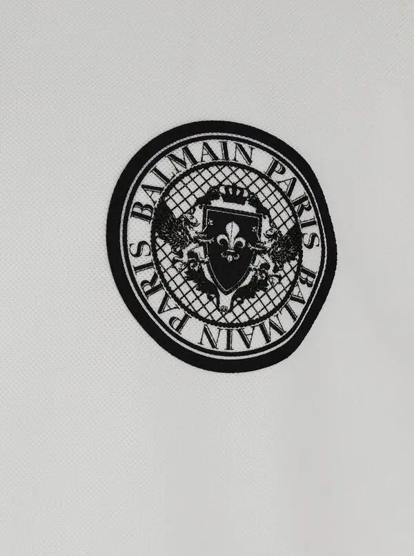 Balmain Coin-printed Polo Shirt - White