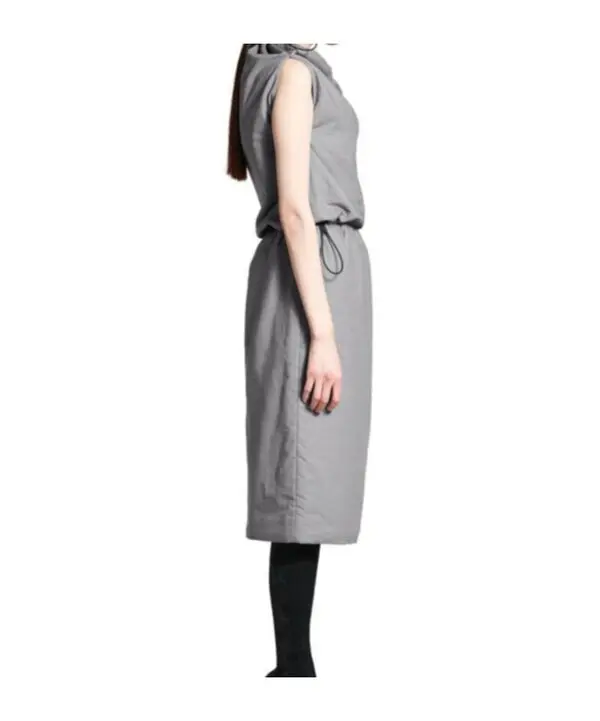 Balenciaga Cotton Poplin Sleeveless Drawstring Dress
