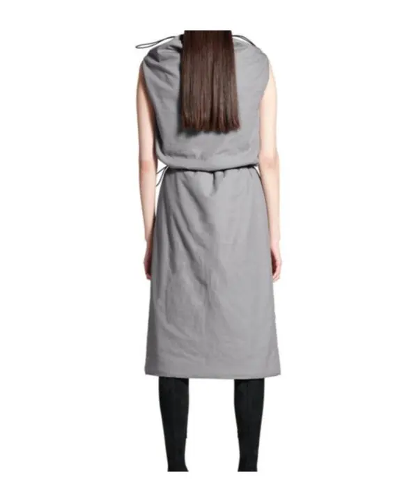 Balenciaga Cotton Poplin Sleeveless Drawstring Dress