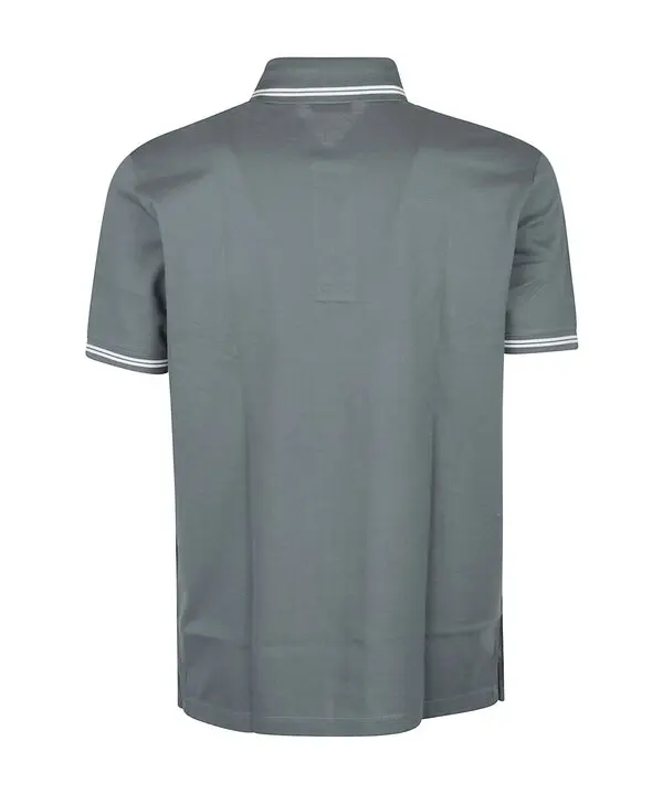 Emporio Armani Piped Collar Piqué Polo Shirt