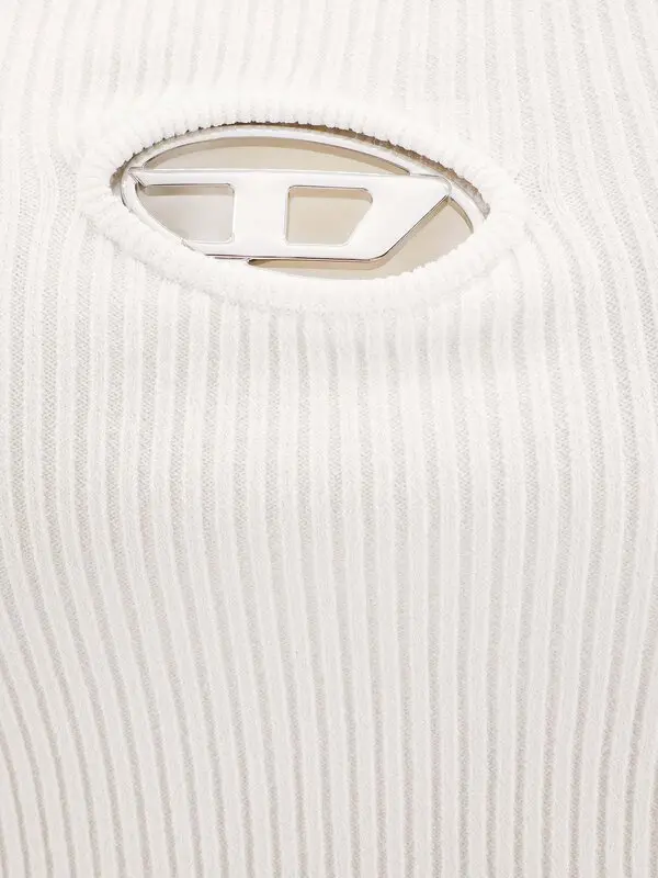 DIESEL® Logo Plaque Tube Top - White