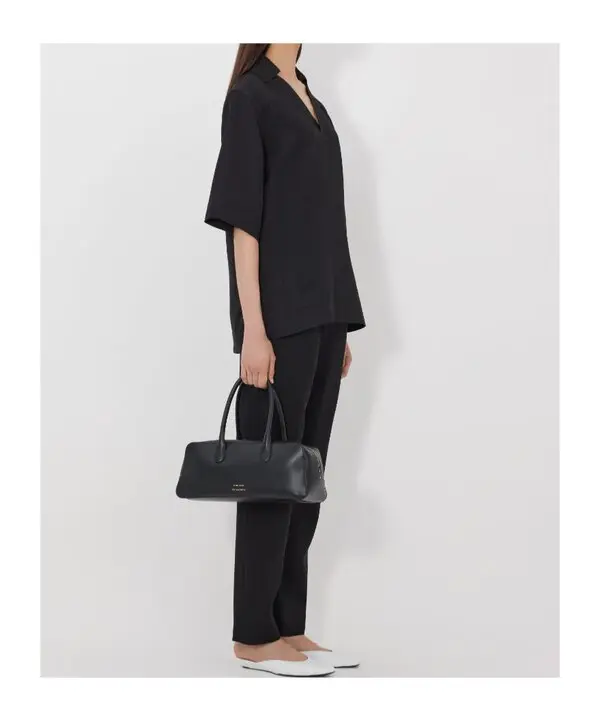 Loulou De Saison Ermo Open-neck Top - Black