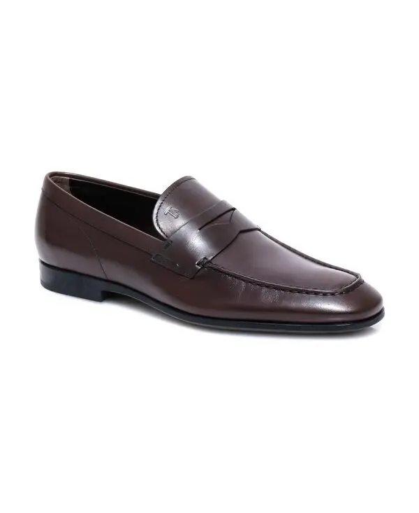TOD'S Penny Bar Slip-on Loafers - Brown