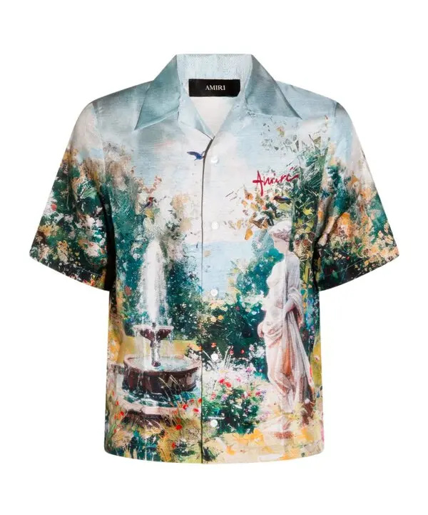 Amiri Garden Print Camp Shirt