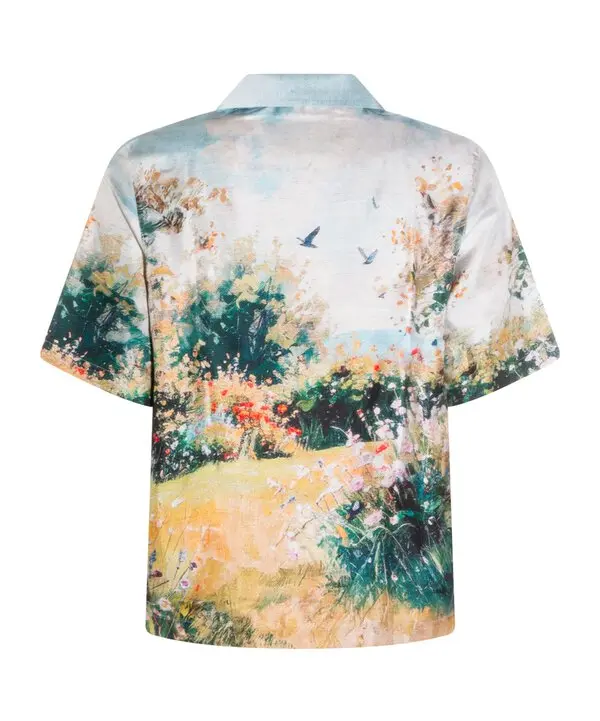 Amiri Garden Print Camp Shirt