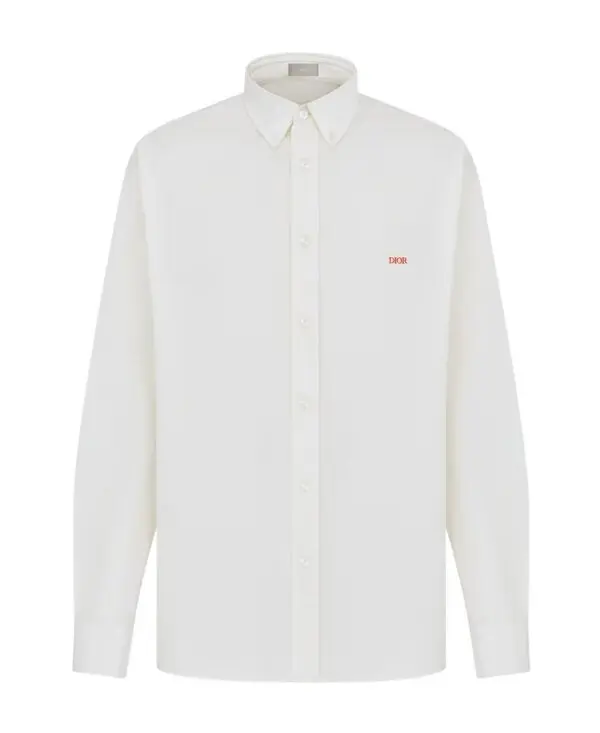 Dior Logo Embroidered Long-sleeved Shirt