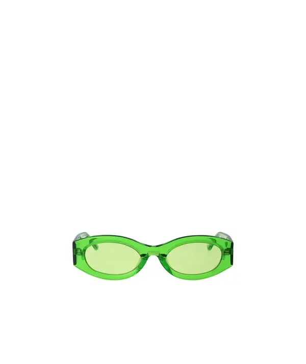 Attico X Linda Farrow Berta Oval Sunglasses - Green