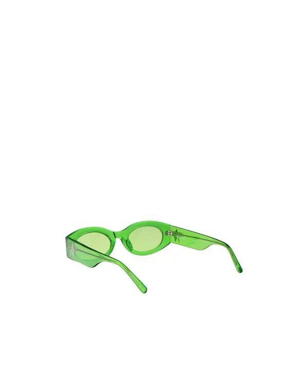 Attico X Linda Farrow Berta Oval Sunglasses - Green