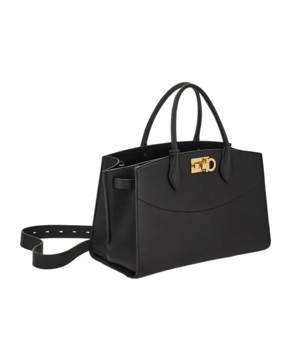 FERRAGAMO Soft Studio Tote Bag - Black