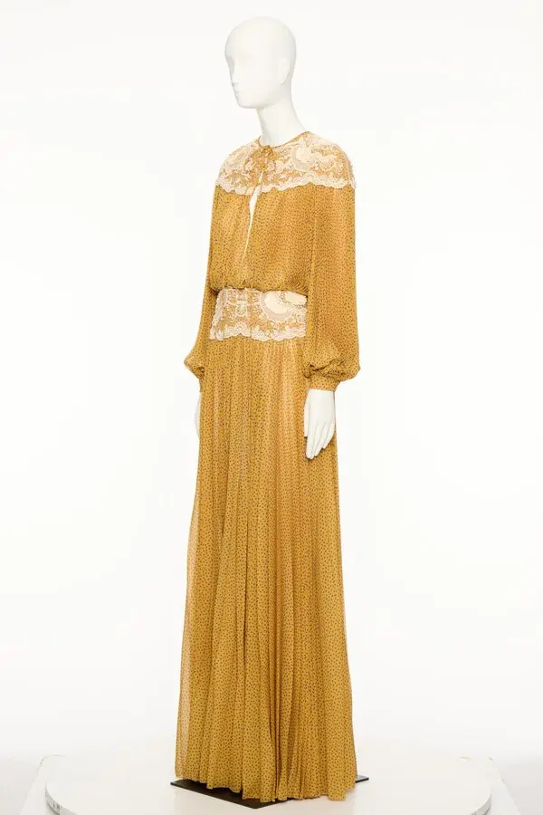 Valentino Garavani Long Sleeve Lace-up Dress