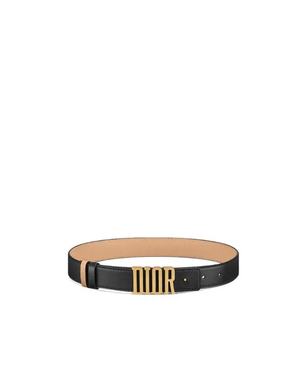 Dior D-fence Double-sided Belt With Iconic Letter Details - Black