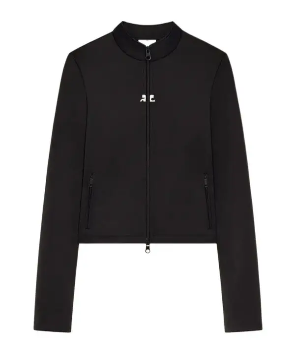 COURREGES Courrèges Biker Track Jacket With Embroidered Logo