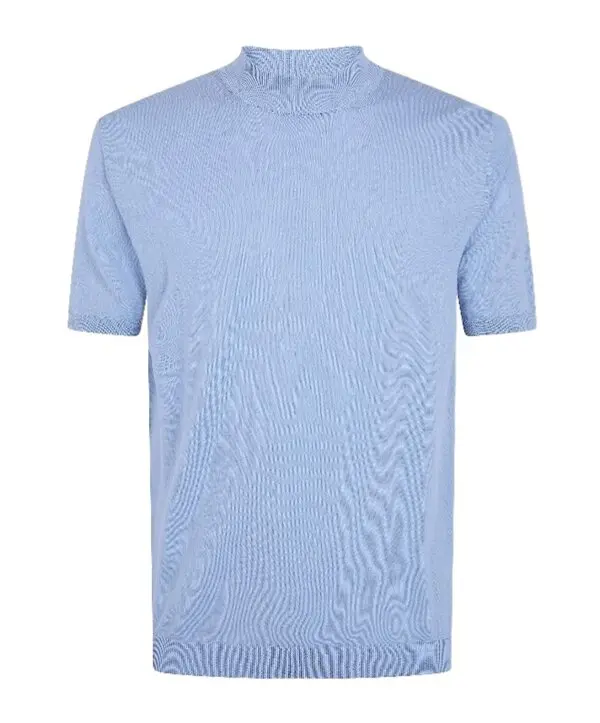ROBERTO COLLINA Fine-knit Mock-neck T-shirt