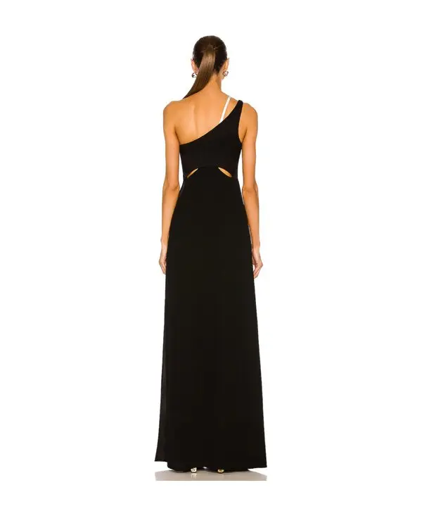 Givenchy One-shoulder Cut-out Gown - Black