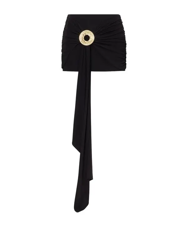 Cult Gaia Freesia Pleated Mini Skirt - Black