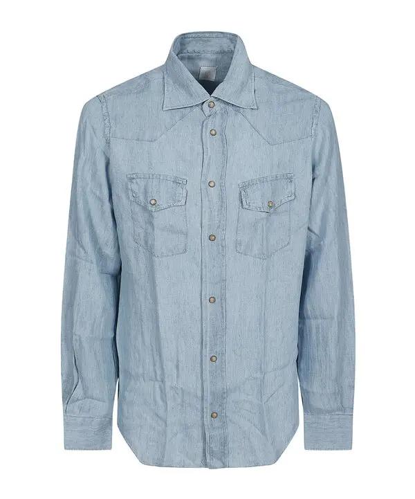 Eleventy Western Denim Shirt