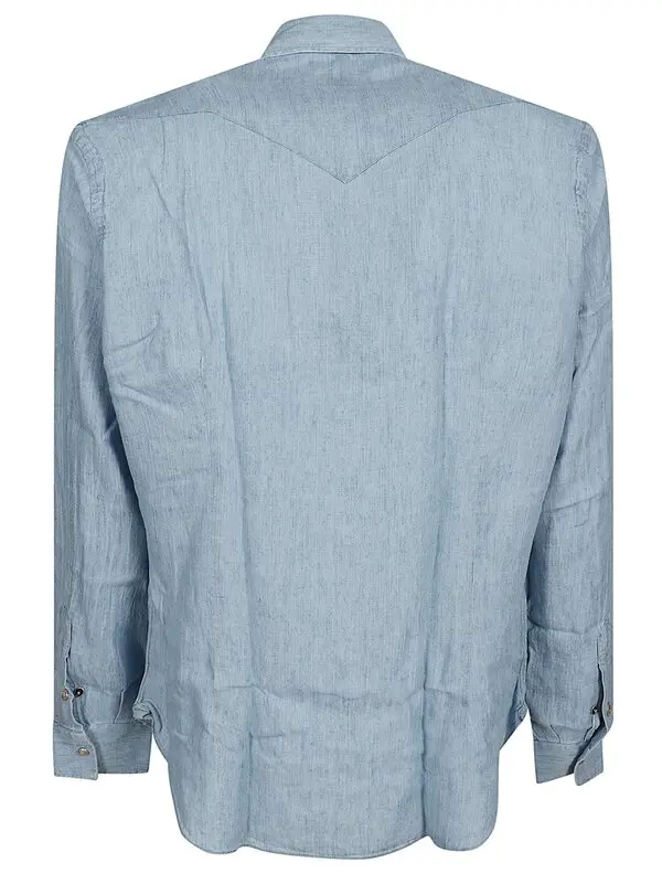Eleventy Western Denim Shirt