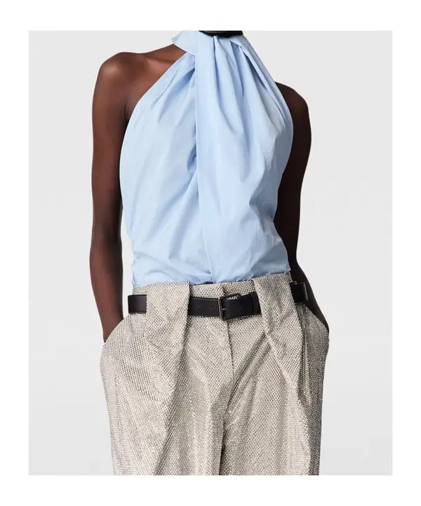 Stella McCartney Halterneck Paneled Sleeveless Top