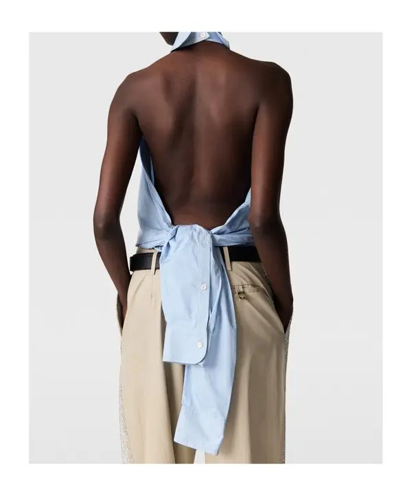 Stella McCartney Halterneck Paneled Sleeveless Top