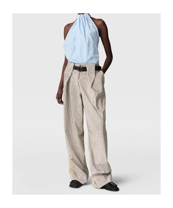 Stella McCartney Halterneck Paneled Sleeveless Top