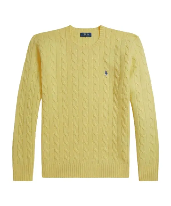 Polo Ralph Lauren Pony Embroidered Cable-knit Jumper - Yellow