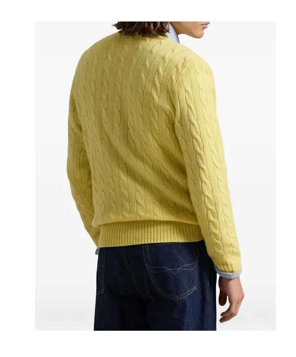 Polo Ralph Lauren Pony Embroidered Cable-knit Jumper - Yellow
