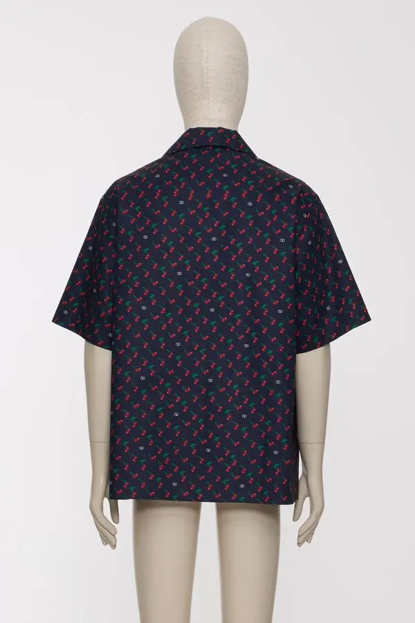 Valentino Garavani Cherry Printed Button-up Shirt - Black