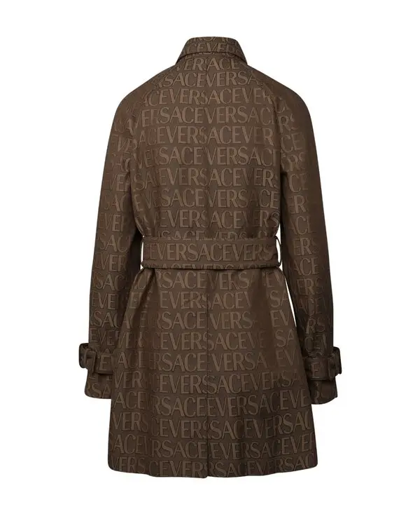 Versace Long-sleeved Belted Coat