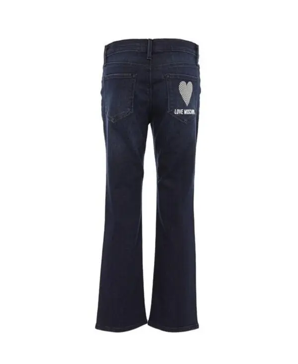Moschino Belt Loop Jeans With Heart Detail