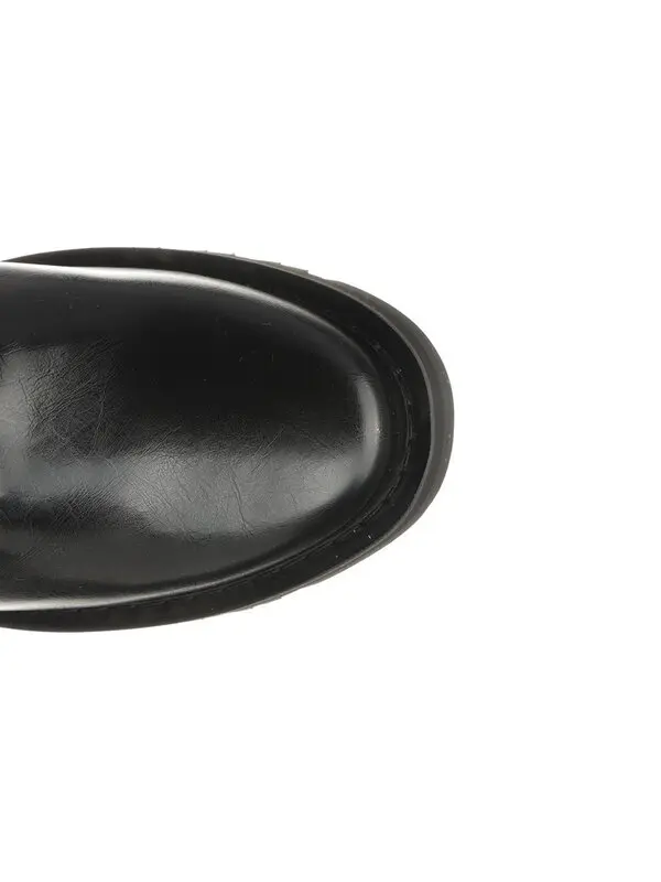 GANNI High Boots In Oleatex With Side Zip Detail - Black