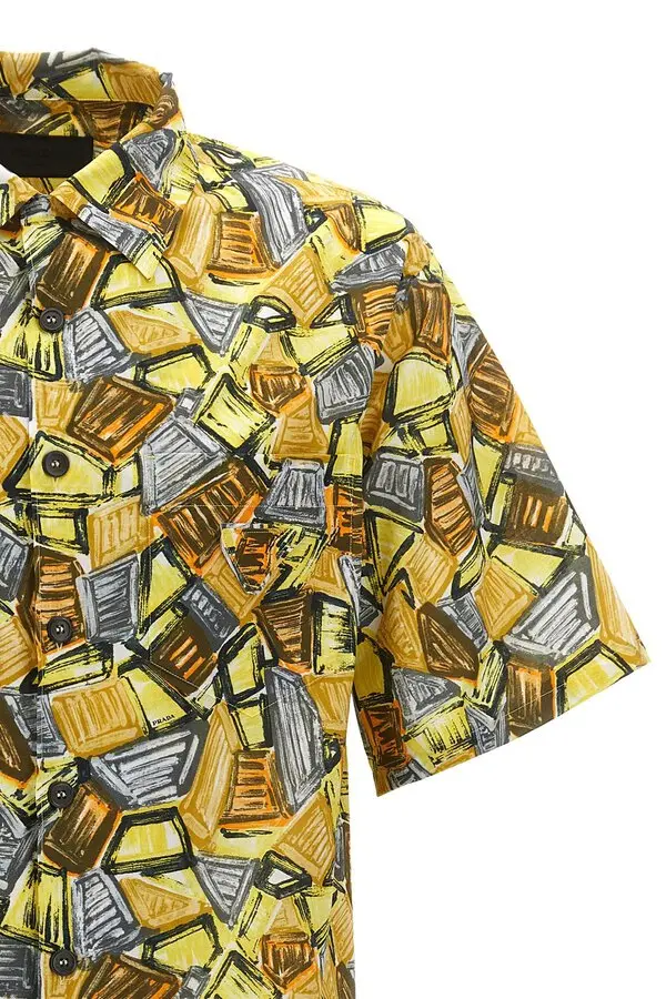 Prada Graphic Printed Short Sleeved Shirt