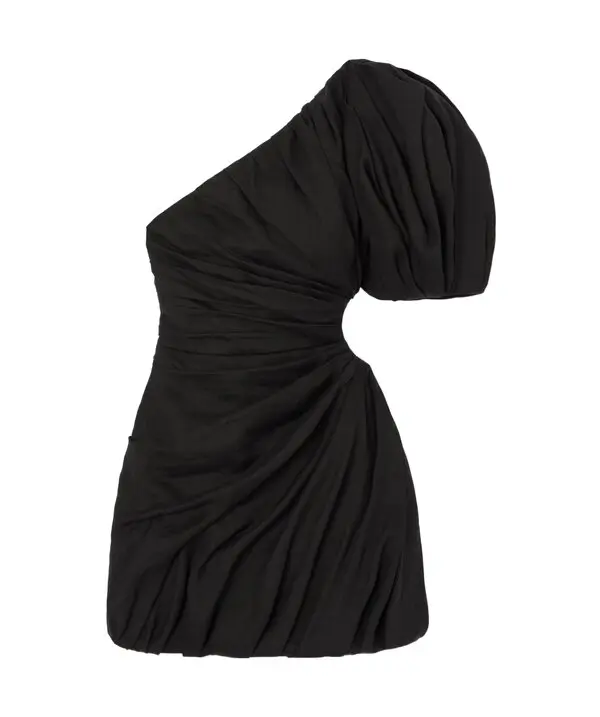 Chloé Gathered One-shoulder Mini Dress