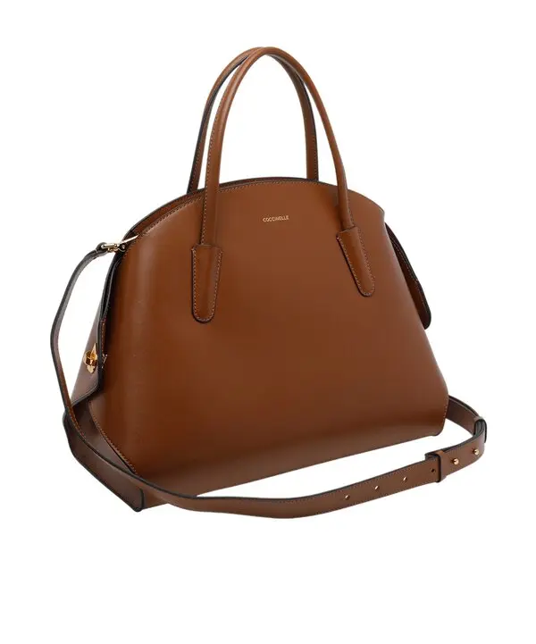 COCCINELLE Tylde Top Handle Bag With Adjustable Shoulder Strap - Brown