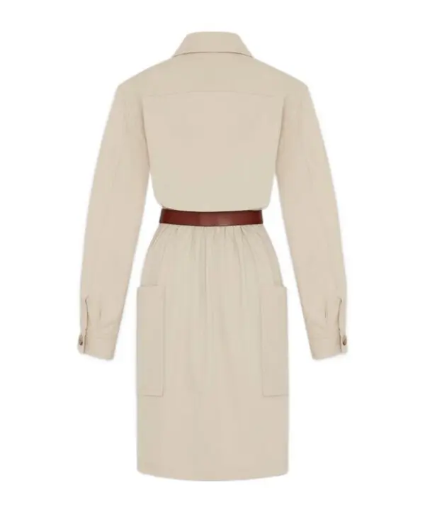 Saint Laurent Saharienne Belted Dress