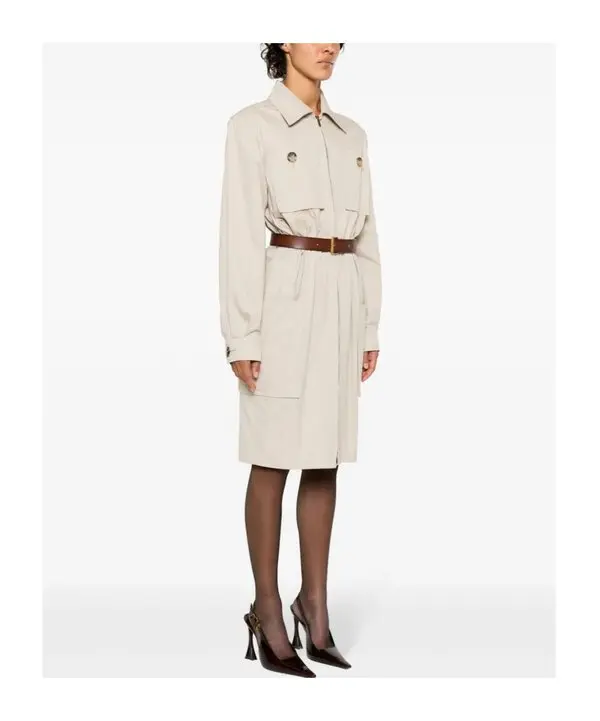 Saint Laurent Saharienne Belted Dress