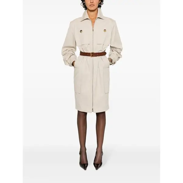 Saint Laurent Saharienne Belted Dress