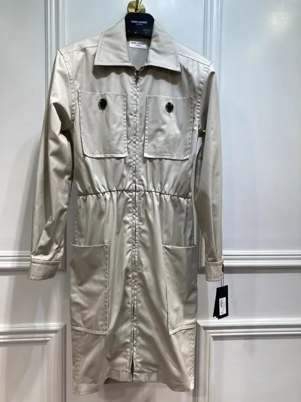 Saint Laurent Saharienne Belted Dress