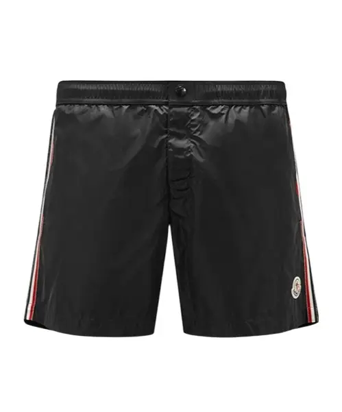 Moncler Logo Patch Boxer Swim Shorts