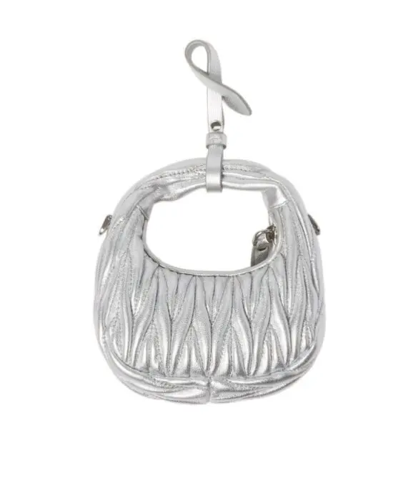 Miu Miu Wander Matelassé Nappa Leather Micro Hobo Bag