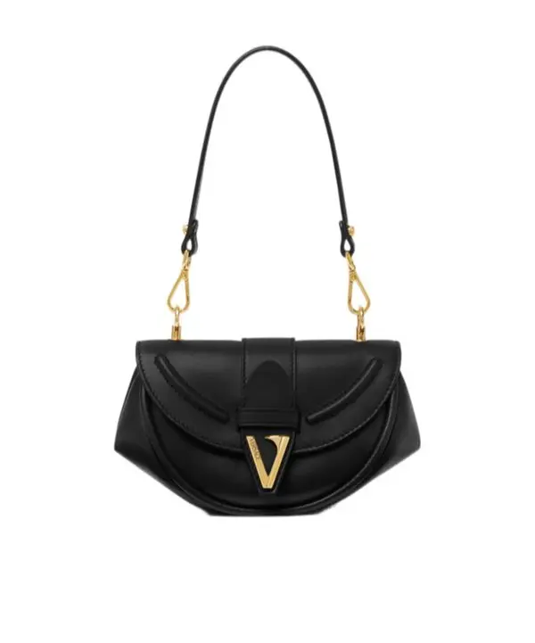 Versace Virtus Small Shoulder Bag - Black