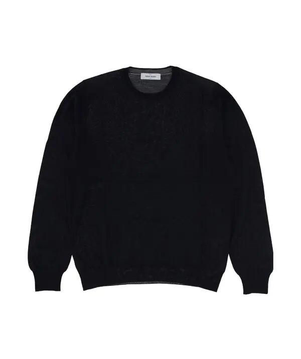 GRAN SASSO Crewneck Long Sleeve Pullover - Blue