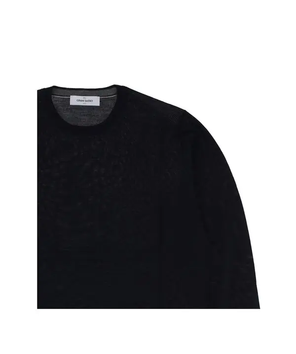 GRAN SASSO Crewneck Long Sleeve Pullover - Blue