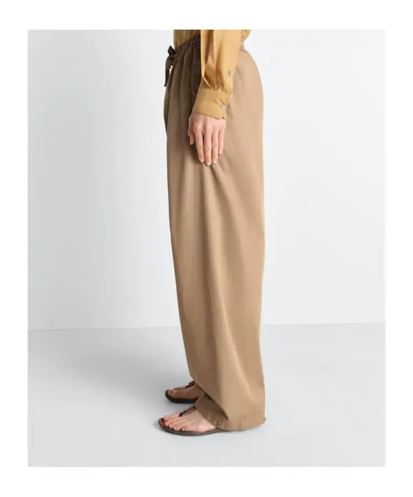 LEMAIRE Relaxed Fit Pyjama Pants With Drawstring - Cappuccino