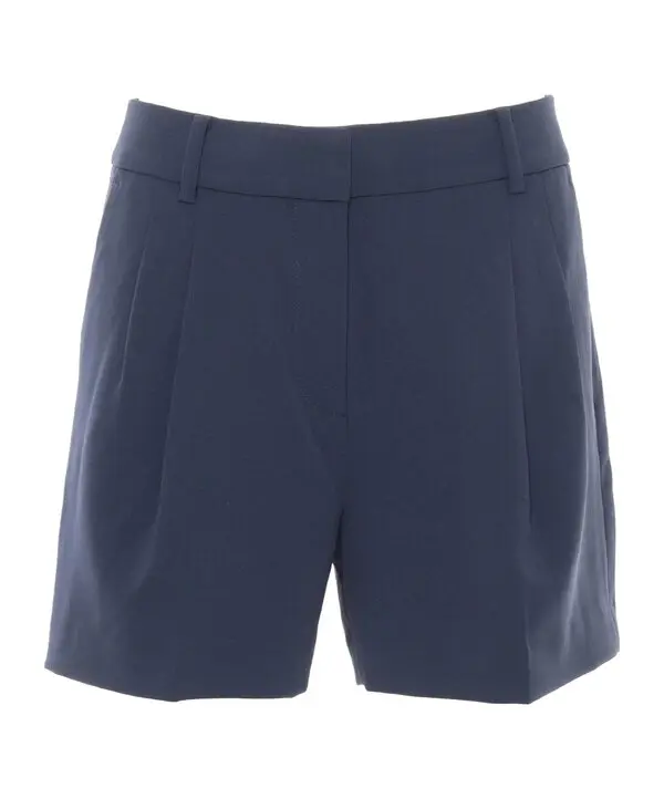 Michael Kors Pleated Crepe Shorts - Black