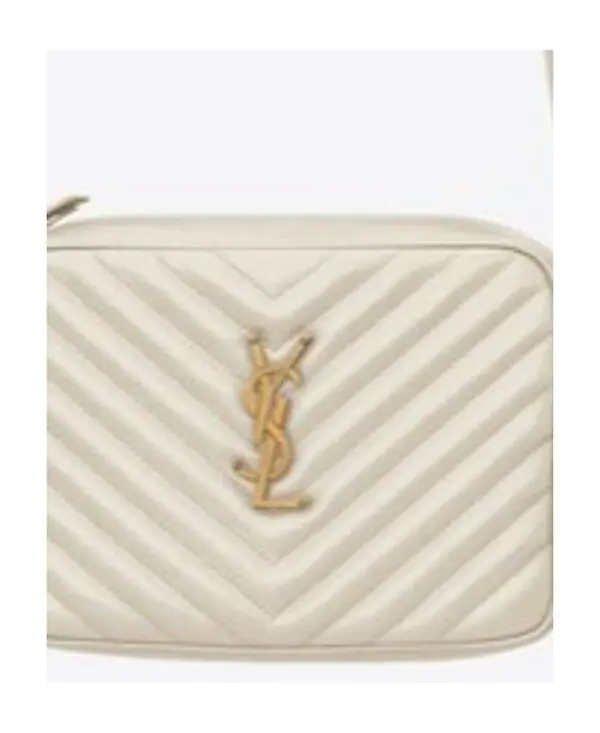 Saint Laurent Lou Zip-up Quilted Crossbody Bag - Crema Soft