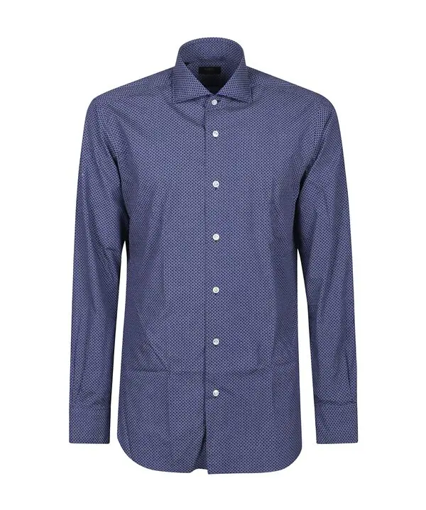 BARBA NAPOLI Patterned Long Sleeve Shirt