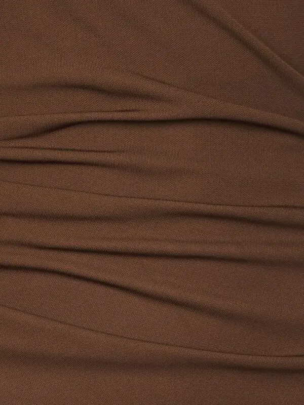 Max Mara Ruched Boat-neck Long Sleeve Dress - No